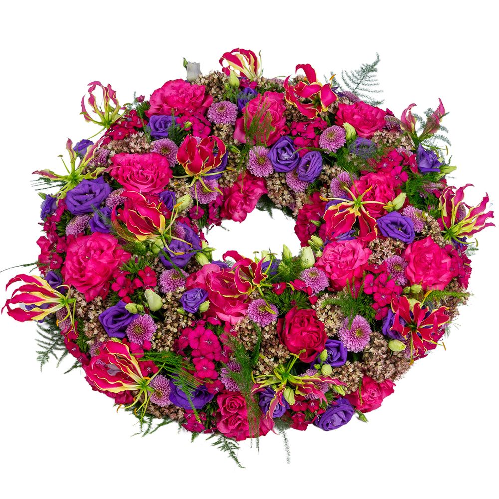Order Colorful funeral wreath | Regiobloemist.nl